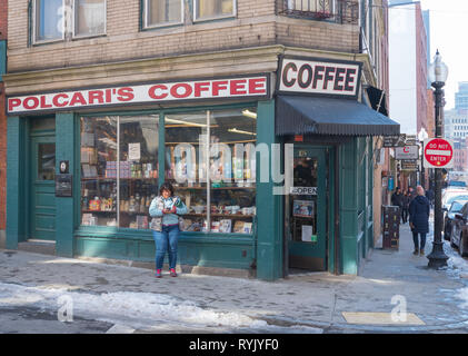 Polcari's Coffee Shop, Boston, Massachusetts, USA Stock Photo - Alamy