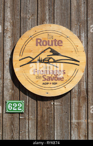 French Alps. Traditional cheese factory. Farm made Abondance cheese ...