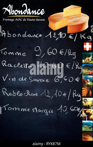 French Alps. Traditional cheese factory. Farm made Abondance cheese ...