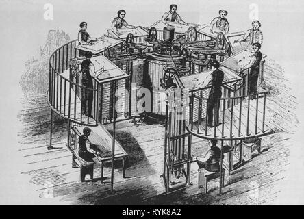 Rotary Printing Press, 19th Century Stock Photo - Alamy