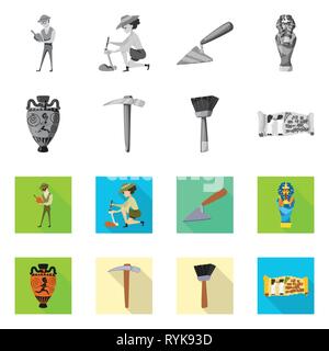 archaeologist,tool,sarcophagus,amphora,pickaxe,brush,scroll,shovel ...