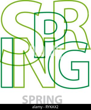 Vector spring. Broken text Stock Vector Image & Art - Alamy