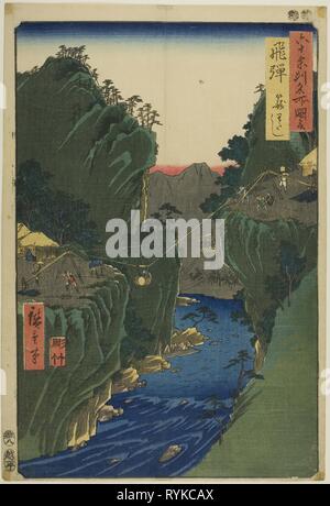 Hida, kayo watashi, Ando, Hiroshige, 1797-1858, artist, 1853., 1 print ...