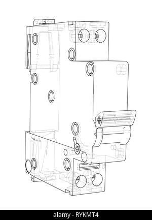 Automatic circuit breaker concept. Vector Stock Vector Image & Art - Alamy
