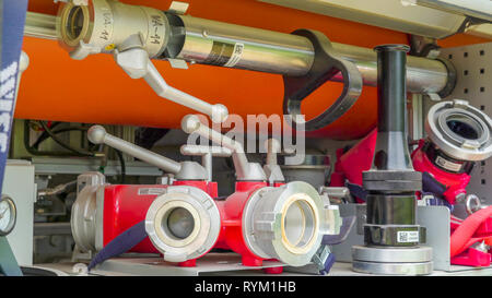 Fire truck tools and equipments on display at National Night Out ...