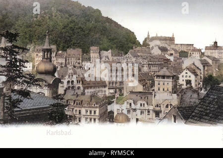 Buildings in Karlovy Vary, 1901, Karlovy Vary Region, Ohře in Doubí ...