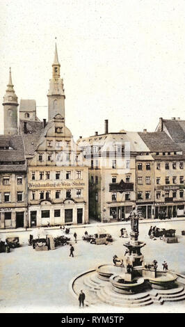 Freiberg in Sachsen - Obermarkt mit Rathaus Stock Photo - Alamy