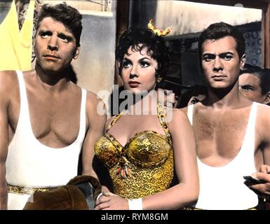 Tony curtis, Gina Lollobrigida and Burt Lancaster / Trapeze / 1956 directed by Carol Reed ...