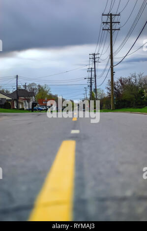 Yellow center line road markings are to be replaced with white painting ...
