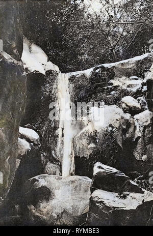 Santa Barbara. Waterfall in "San Ysidro" Canyon near Santa Barbara ...