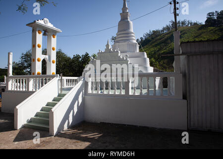 Buddha statue carved into the rock. Dowa temple. Near Ella. Sri Lanka ...