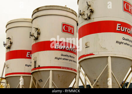 Cement mortar CPI Euromix Silo Mixing Station on a new build building ...