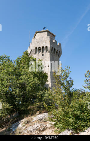 Montale tower, one of three medieval towers on the summit of Mount ...
