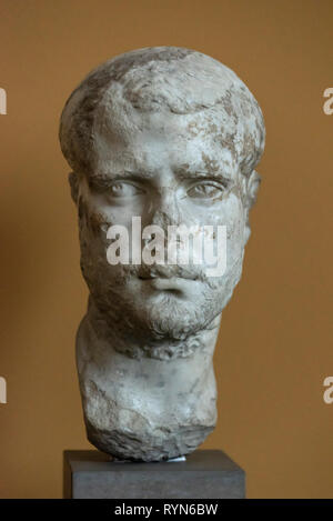 Portrait bust of the Roman emperor Publius Septimius Geta in the ...