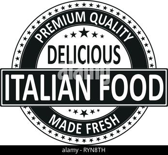 Italian quality grunge rubber stamp on white background, vector Stock ...