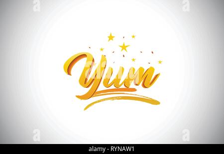 Yum Creative Word Text with Handwritten Rainbow Vibrant Colors and ...