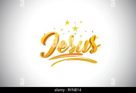 Jesus Creative Word Text with Handwritten Rainbow Vibrant Colors and ...