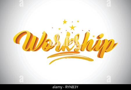 Workship Creative Word Text with Handwritten Rainbow Vibrant Colors and ...