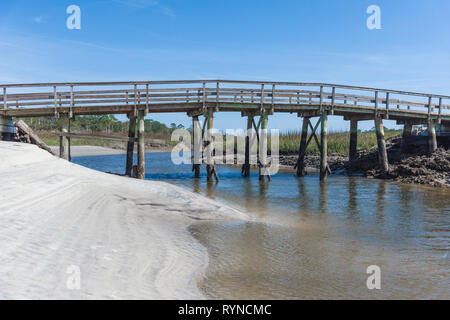 Jekyll Island, Georgia Wooden Walk Bridge Stock Photo - Alamy