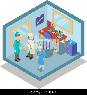 Chemistry lecture isometric. Vector medical, scientists, pharmacists ...