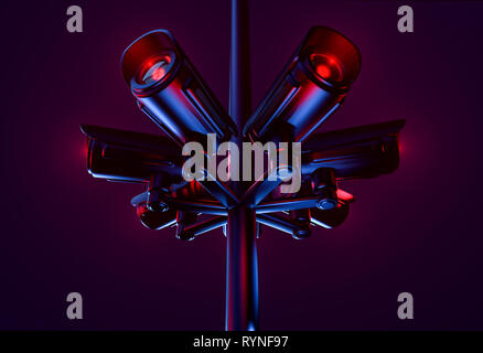 Pylon with Cctv's records and gathers information about people ...