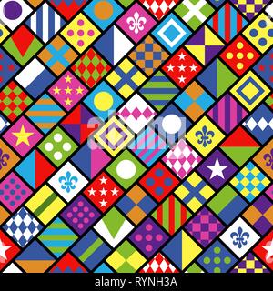 Vector Gamble seamless pattern, square repeat background with ...