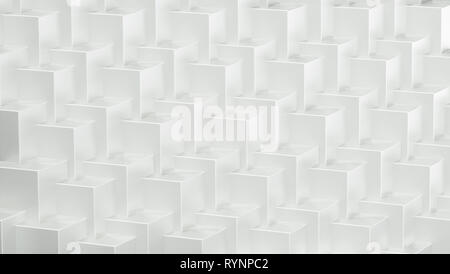 White abstract cubes background. Repeating pattern. 3D illustration ...