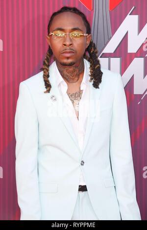 TK Kravitz at the 2019 iHeartRadio Music Awards held at Microsoft ...