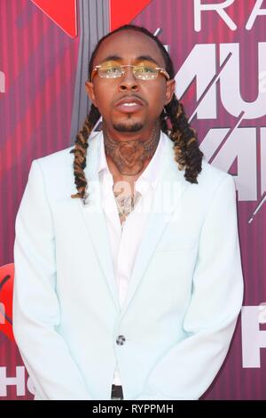 TK Kravitz at the 2019 iHeartRadio Music Awards held at Microsoft ...