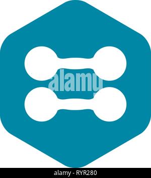 Two dumbbells icon, simple style Stock Vector Image & Art - Alamy