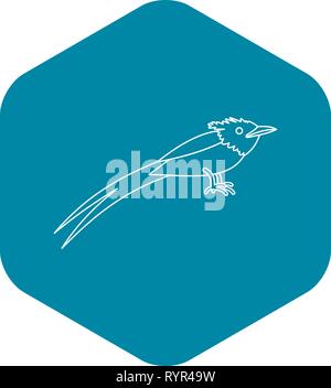 Asian paradise flycatcher icon, outline style Stock Vector Image & Art ...