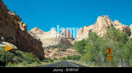 Rock formations at Capitol Reef National Park in Utah, United States of ...