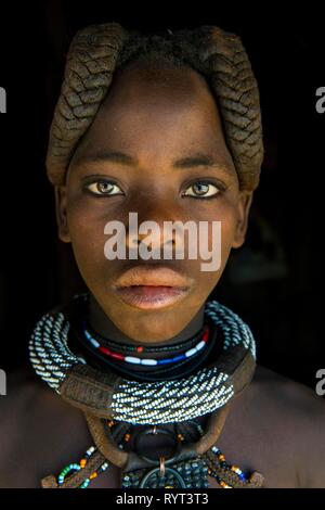 Pretty Himba girl, Portrait, Kaokoland, Namibia Stock Photo - Alamy