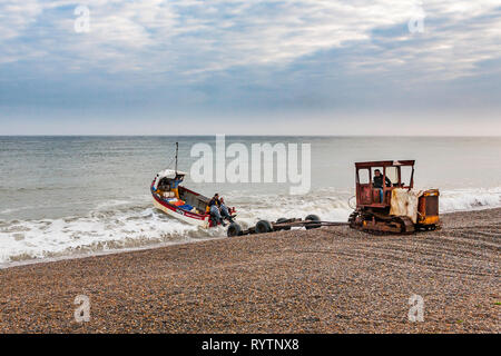 Fishing on Salthouse Beach Norfolk UK Stock Photo - Alamy