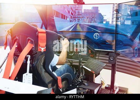 Arcade Racing Game Stock Photo - Alamy