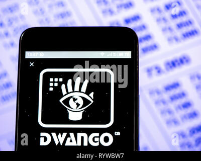 DWANGO Co., Ltd. company logo seen displayed on smart phone Stock Photo ...