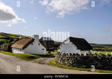 Manx cottages at Cregneash, Isle of Man Stock Photo - Alamy