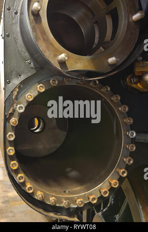 King class locomotive, King Edward 1, during her overhaul in the engine ...