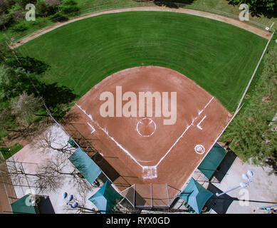 Little league baseball field, aerial view Stock Photo - Alamy