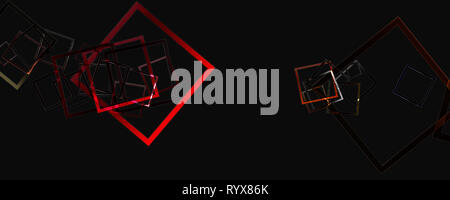 Abstract square panorama glass 3D background design illustration Stock ...