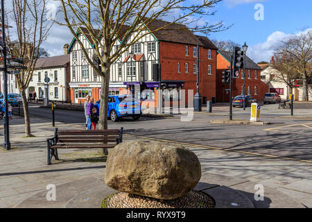 royston village , town centre, high street, hertfordshire, england, uk ...