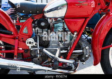 1950 Moto Guzzi Falcone. Vintage Italian classic motorcycle Stock Photo ...