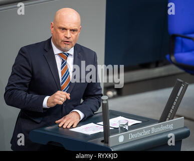 Enrico Komning, Member of Parliament of the AfD, before the start of ...