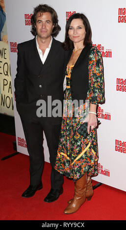 London, UK. Rupert Goold and Kate Fleetwood with their children Raphael ...