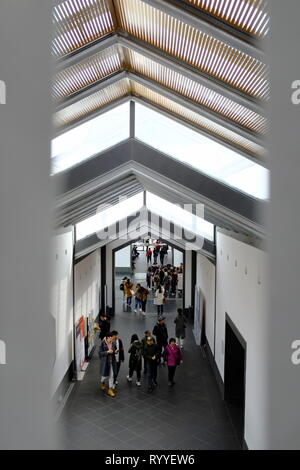 Visitors in the West Wing of Suzhou Museum.Suzhou.Jiangsu province ...