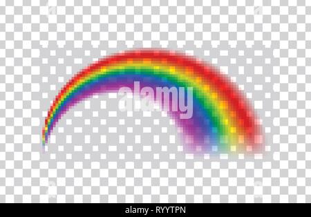 Transparent rainbow. Vector illustration. Realistic rainbow on ...