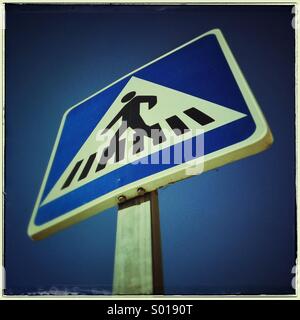 zebra crossing road sign Stock Photo - Alamy