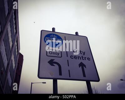 Buses and cycles only traffic sign Stock Photo: 103718023 - Alamy