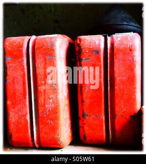 Old fuel cans Stock Photo - Alamy