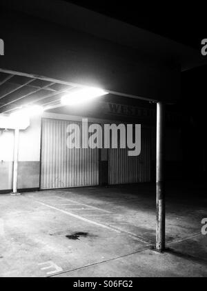 closed garage door at night Stock Photo: 10778895 - Alamy